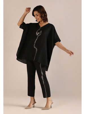 Buy Kaveri Black Body Line Roots Co-Ord (Set of 2) Online