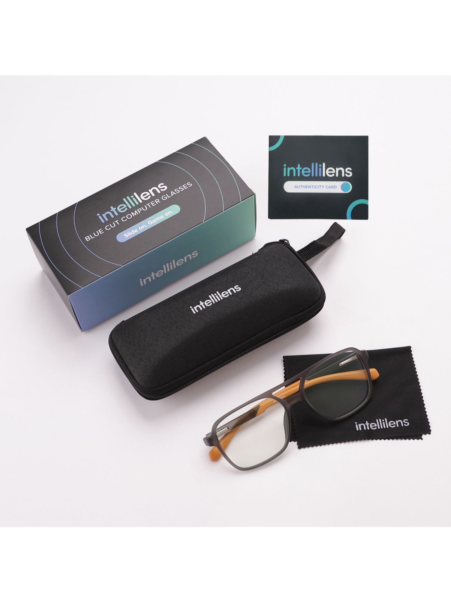 Buy Intellilens Unisex UV Protected Pilot Blue Cut Computer Glasses for Eye Protection Grey 54 17 140 Online
