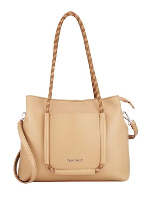 Buy Fastrack Tan Structured Handbag for Women Online