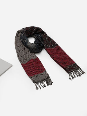 Buy Ritu Kumar Black Neher Printed Scarf Online