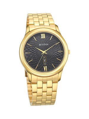 Buy Titan Gents Karishma 1824YM01 Black Dial Analog watch for Men Online