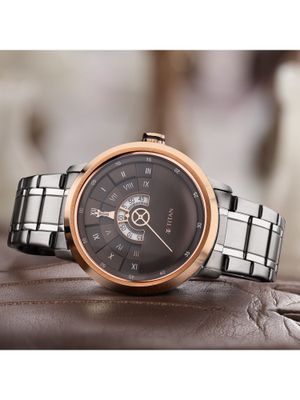 Buy Titan Brown Metal Watch-1828KM02 Online