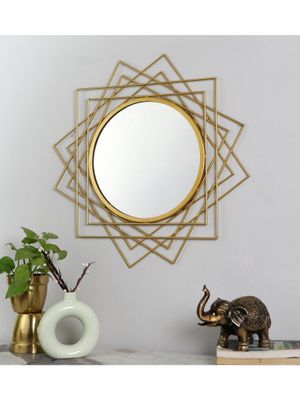 Buy Amaya Decors Cross Lines Wired Wall Mirror Online