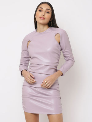 Missguided Dresses : Buy Missguided Lilac Faux Leather Cut Out Armhole ...