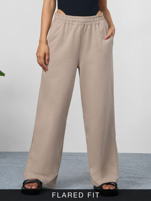 Buy The Souled Store Originals Biscuit Beige Women Straight Pant (XXS ...
