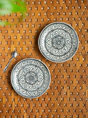 ExclusiveLane Dinnerware : Buy ExclusiveLane Arabian Nights' Hand-Painted Ceramic Side/Quarter ...