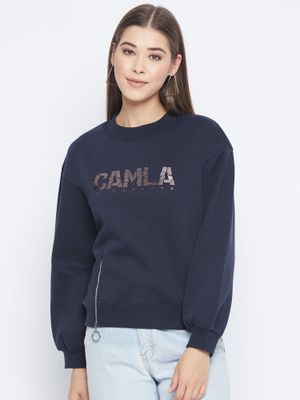 Buy CAMLA Women Navy Sweat-shirt online