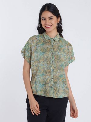 Buy Zink London Women Multi-Color Printed Shirt Top online