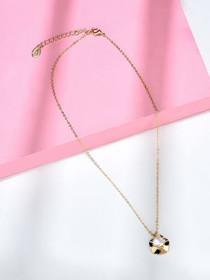 Buy Accessorize London Women's Gold Pearl & Textured Disc Pendant ...