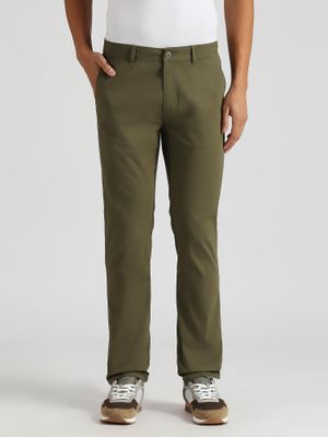 Buy Pepe Jeans Olive Mid Waist Cash Fit Chinos (28) Online