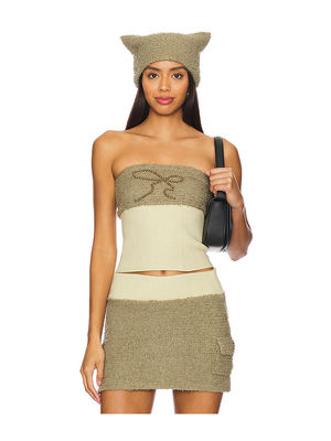 Buy Zemeta Ribbon Stud Fuzzy Tube Top (L) Online