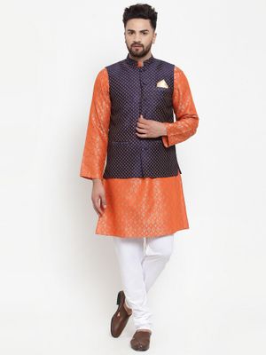 NEUDIS Kurta Set : Buy NEUDIS Silk Long Kurta Churi Pajama & Nehru ...