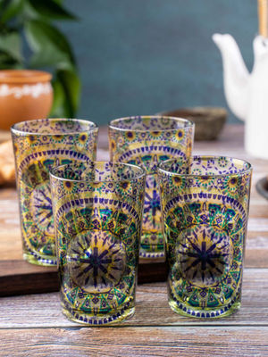 Buy Kolorobia Moroccan Inspiration Chai Glass Set of 4 Online