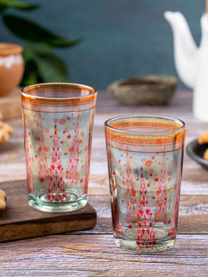 Buy Kolorobia Babur Charbagh Inspired Chai Glass Set of 2 Online