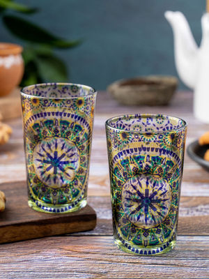 Buy Kolorobia Moroccan Inspiration Chai Glass Set of 2 Online