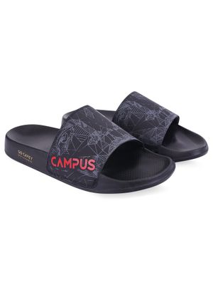 Buy Campus SL-423A Black & Red Men Sliders (UK 10) Online
