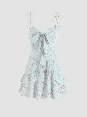 Buy Cider Blue Floral Corset Dress Online