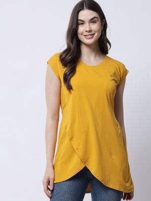 The Vanca Tops : Buy The Vanca Yellow Solid Top Online | Nykaa Fashion.