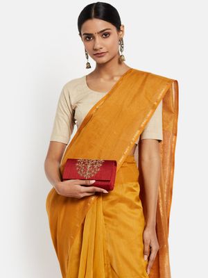 Buy Fabindia Fabric Hand Embroidery Clutch Bag Online