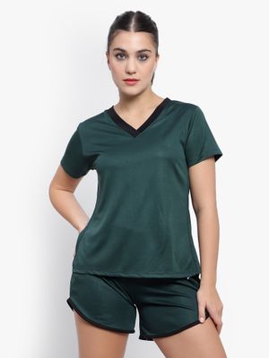 Buy Muscle Torque Back Slit T-shirt - Forest Green Online