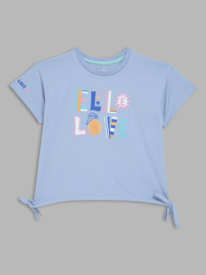 Buy Elle Kids Girls Blue Printed Top Online