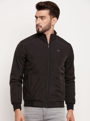 Buy SPIRIT Mens Black Solid Jacket Online