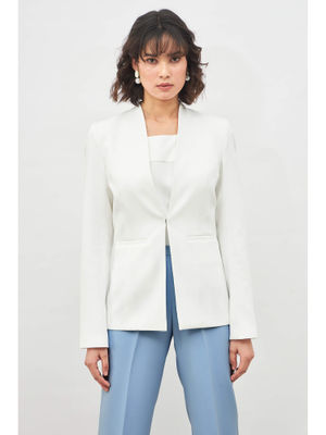 Buy SALT Attire White Clean Front Blazer Online
