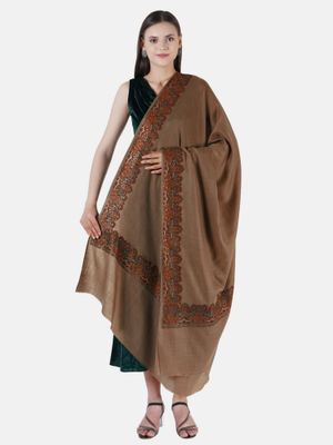 MUFFLY Shawls : Buy MUFFLY Silky Pashmina Fine Wool Nalki Border ...