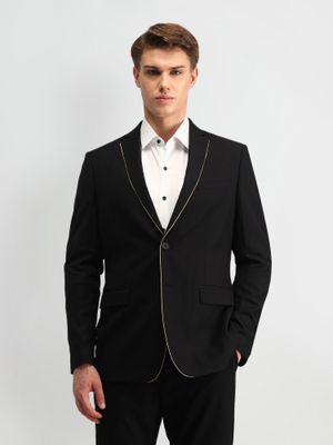 Buy Arrow Men Zero Calorie Slim Fit Solid Blazer (36) Online