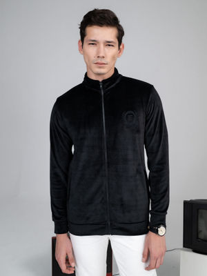 Buy EDRIO Regal Black Velour Jacket for Men (S) Online
