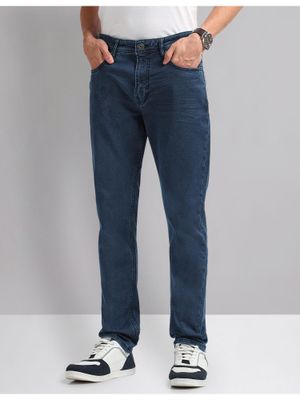 Buy AD By Arvind Mid Rise Rinsed Slim Fit Jeans (38) Online
