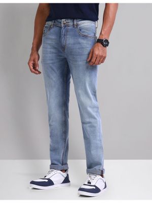 Buy AD By Arvind Mid Rise Stone Wash Jeans (38) Online