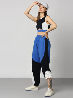 Disrupt Pant Set : Buy Disrupt Women Cut-Sew Colorblocked Crop Top ...