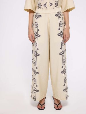 Buy COVER STORY White Printed Women Trouser (26) Online