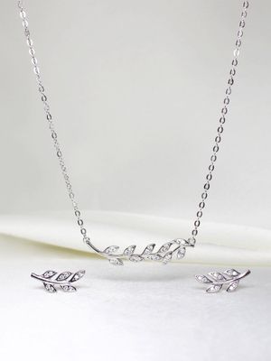 Buy GIVA Silver Leaf Set Online