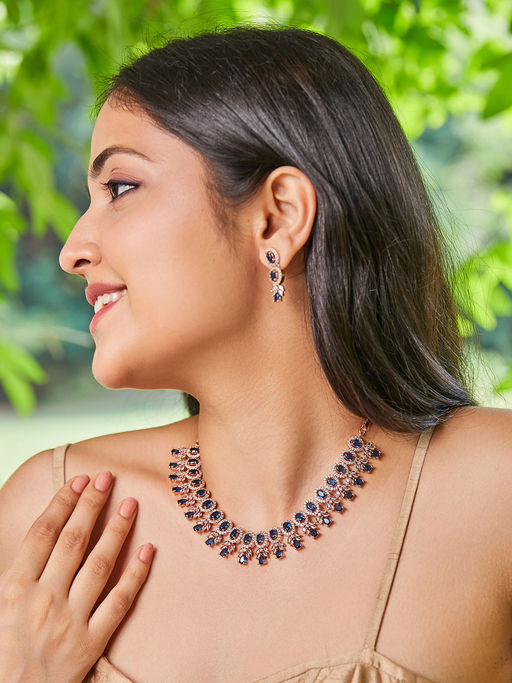 Shop For Best Navy Blue Jewellery Sets From Widest Range Online