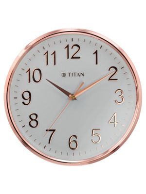 Buy Titan Contemporary Wall Clock With Rose Gold Finish Online
