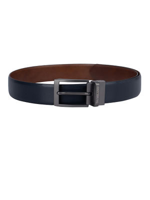 Buy Da Milano Genuine Leather Blue & Cognac Reversible Mens Belt Online