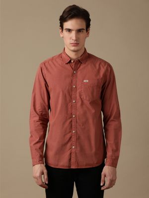 Buy Wrangler Men Solid Red Shirt Regular Online