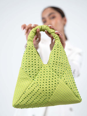 Buy House of D'oro Handmade Chartreuse Handheld Bag Online