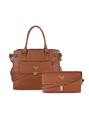 Buy Baggit Brown Solid Handbag Online