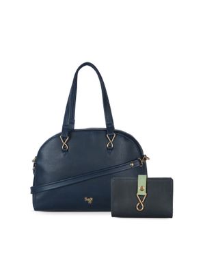 Buy Baggit Blue Solid Handbag Online