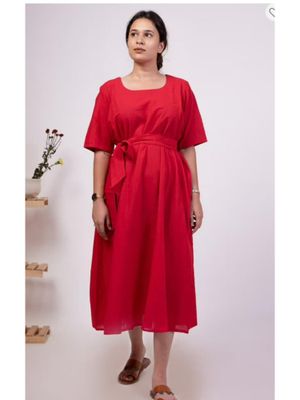 Buy MOH Red Midi Dress (Set of 2) Online