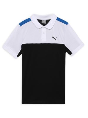 Buy Puma Colorblock Boys Black Polo T-Shirt Online