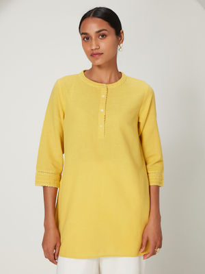 Buy Ancestry Mustard Collar Shirt Top Online