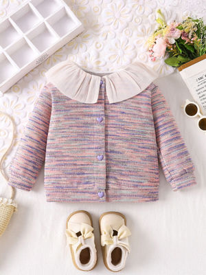 Buy Hopscotch Girls Multi Coloured Textured Full-Sleeve Jacket (1-2 ...