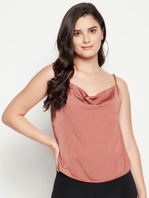 Buy Madame Copper Textile Top for Women Online