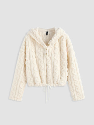 Buy Cider Solid Fleece Long Sleeve Hoodie (S) Online