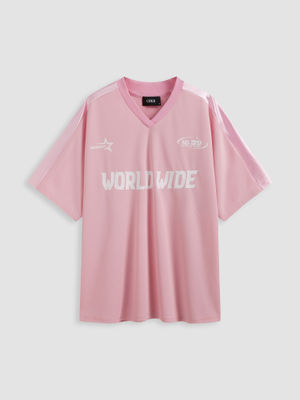 Buy Cider World Wide V-Neck Graphic Raglan Tee (S) Online