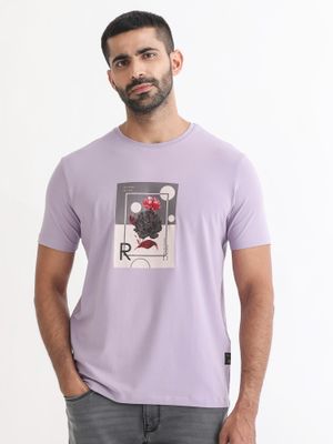 Buy Rare Rabbit Dryden Light Purple T-Shirt Online